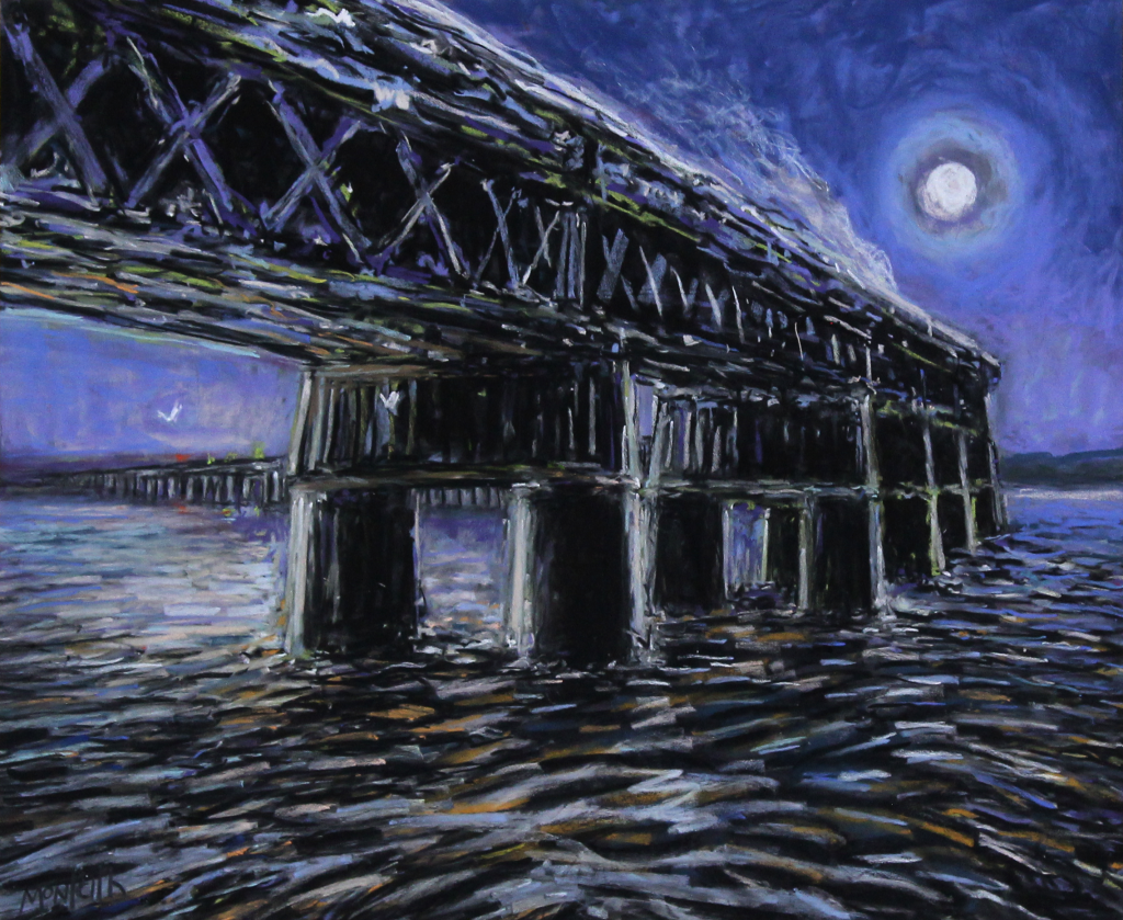 Moonlight Railbridge - EAS Art Gallery Dundee